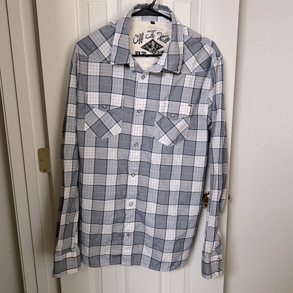 Vans | Shirts | Vans Mens Xl Bluewhitegold Flannel | Poshmark